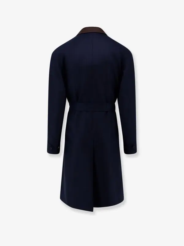 Dior Icons Cashmere Coat With Leather Collar