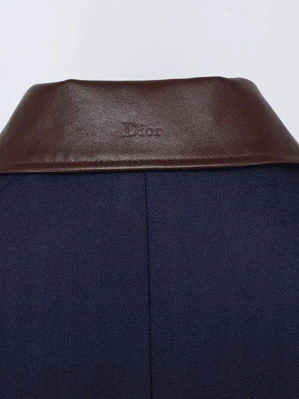 Dior Icons Cashmere Coat With Leather Collar