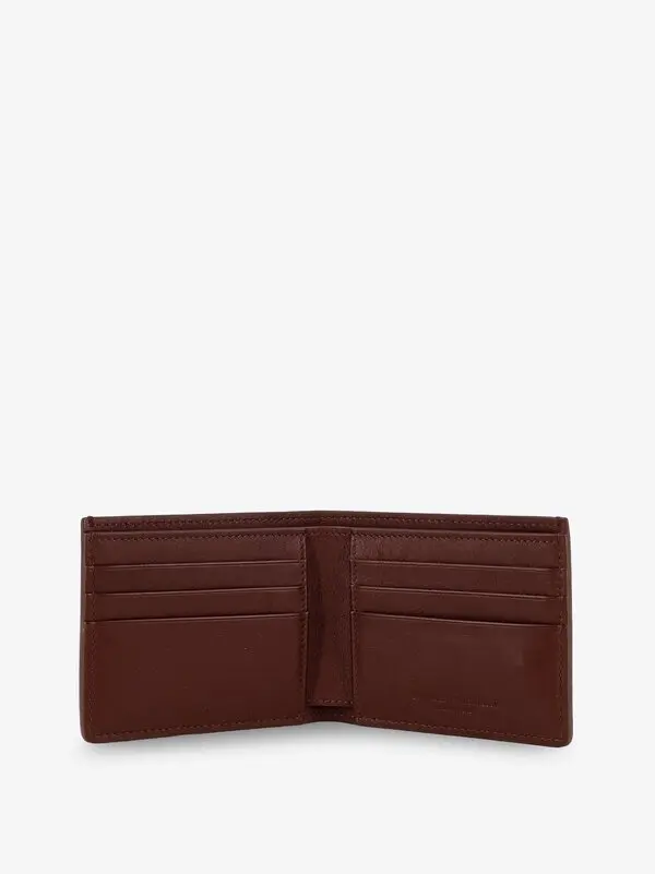 Brunello Cucinelli Hammered Leather Wallet With Engraved Logo