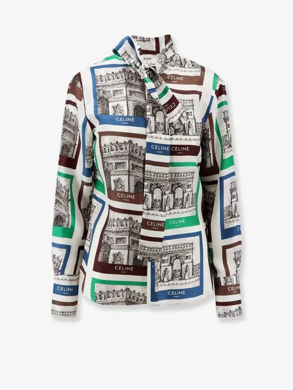 Celine Lavalliere Printed Silk Shirt