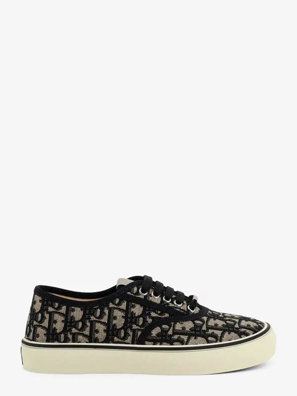 Dior Saltwind Cotton Sneakers With Oblique Embroidery - Black