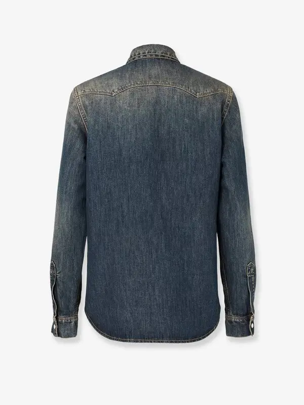 Fendi Washed-out Denim Shirt