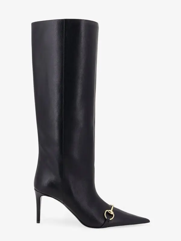 Gucci Donna Slip-on Leather Boots