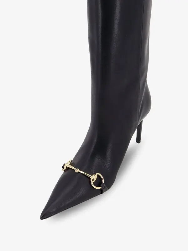 Gucci Donna Slip-on Leather Boots