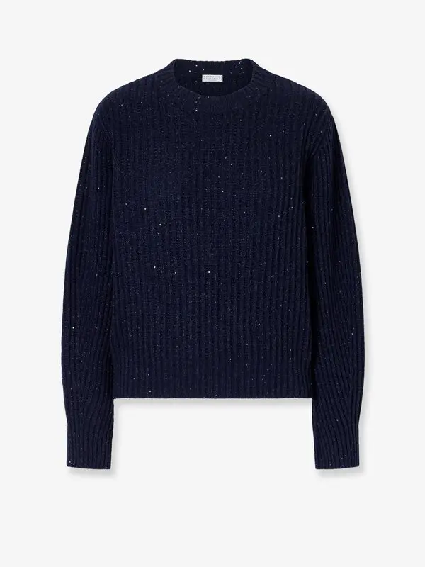 Brunello Cucinelli Mohair Blend Sweater With Sequins - Multicolor