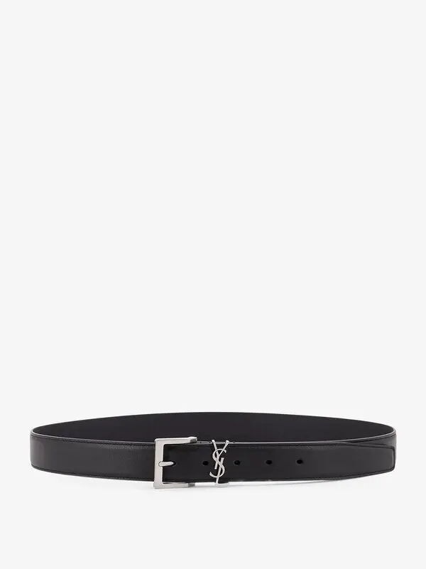 Saint Laurent Cassandre Leather Belt