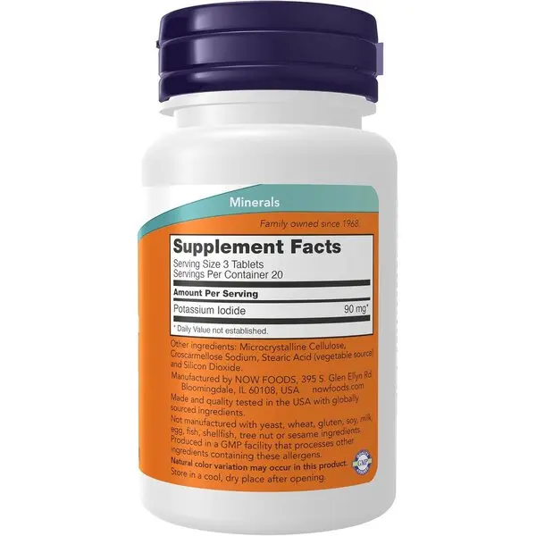 NOW FOODS Potassium Iodide 30mg 60 Tablets