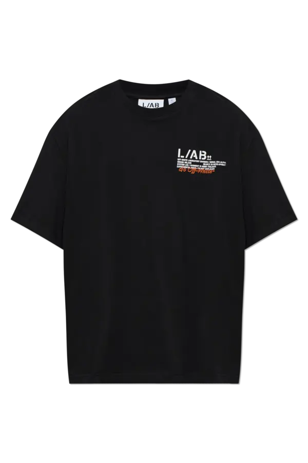 L/AB C/O OFF-WHITE Logo T-shirt - Black