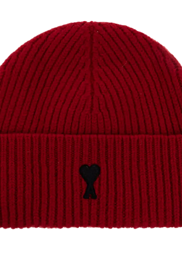 AMI Paris Wool Beanie With Logo