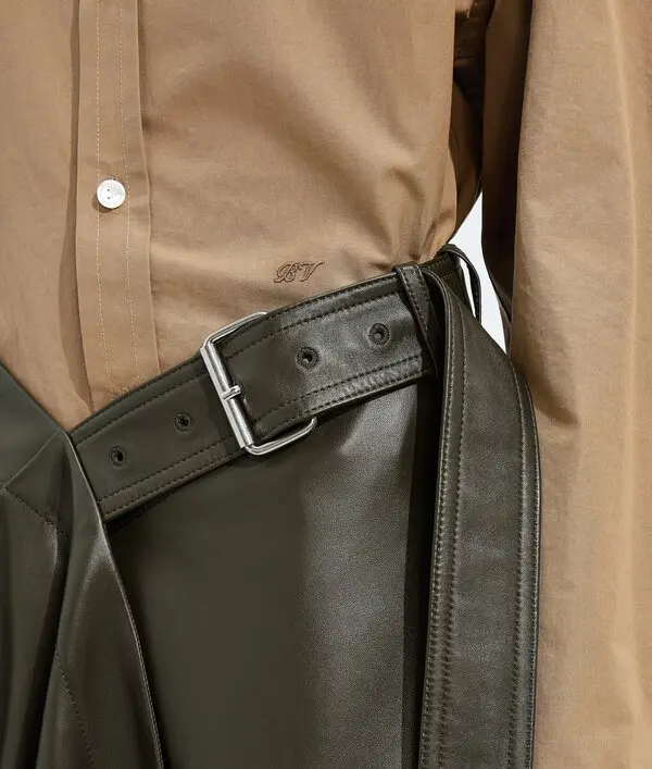 Bottega Veneta Shiny Leather Skirt