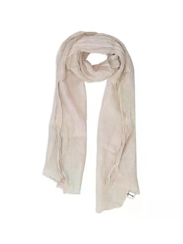 LA ROSE Frayed-edge Linen Scarf