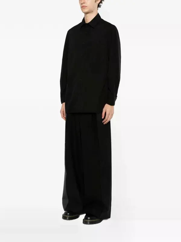 Yohji Yamamoto Chain-stitch Double-collar Shirt