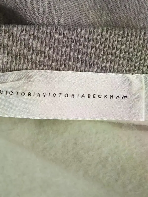 Victoria Beckham Ribbed-trim Sweatshirt Midi Dress