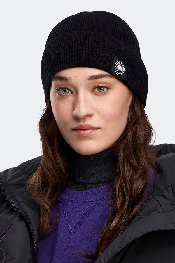 Canada Goose Cotton Beanie - Black