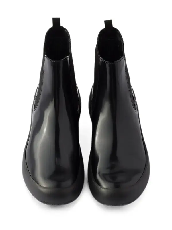Prada Brushed Leather Chelsea Boots