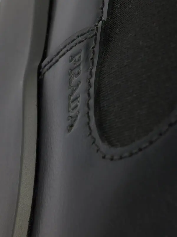 Prada Brushed Leather Chelsea Boots