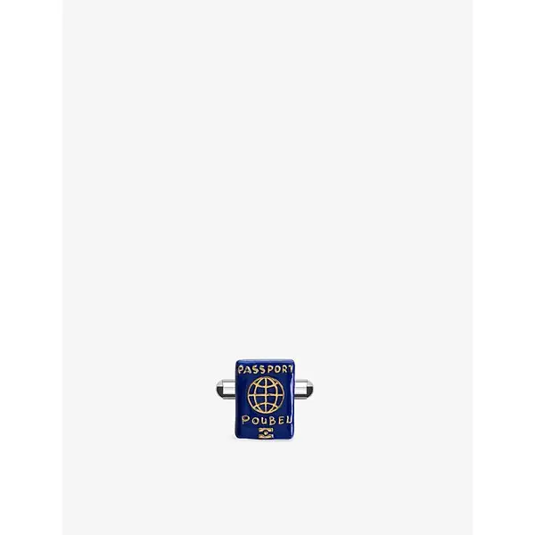 POUBEL Passport Enamelled Sterling Cufflinks