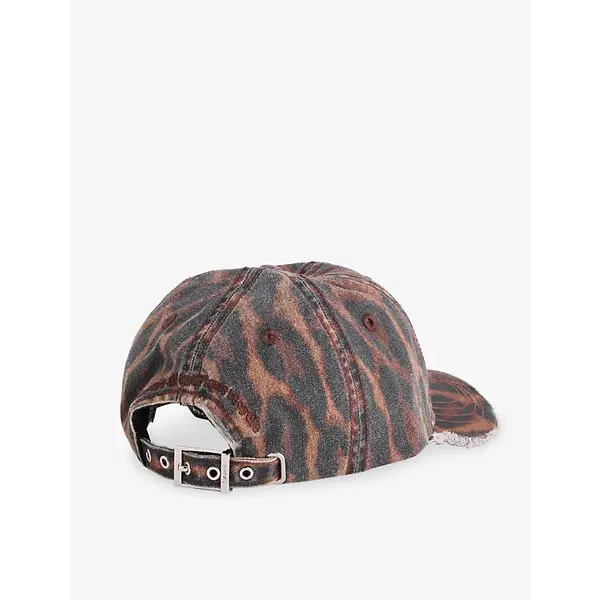GANNI Ocelot Leopard-print Cotton Twill Cap