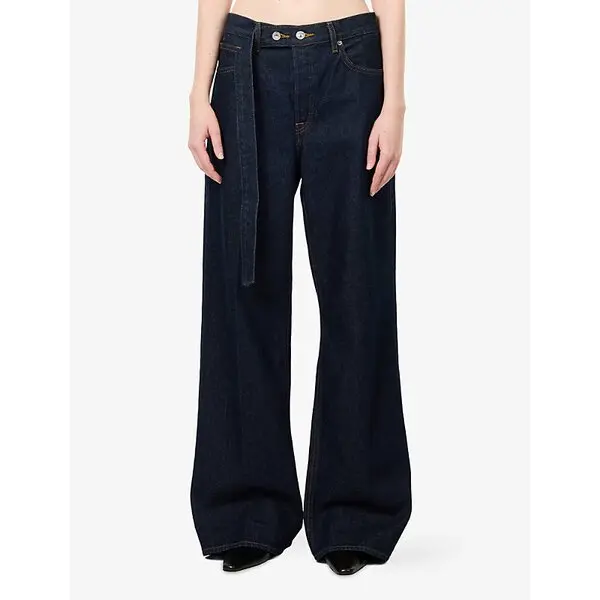 Good American Belted Vintage Low Slung Baggy Jeans