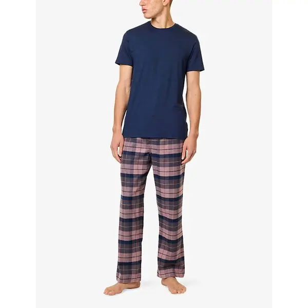 Derek Rose Kelburn Check Cotton Lounge Trousers