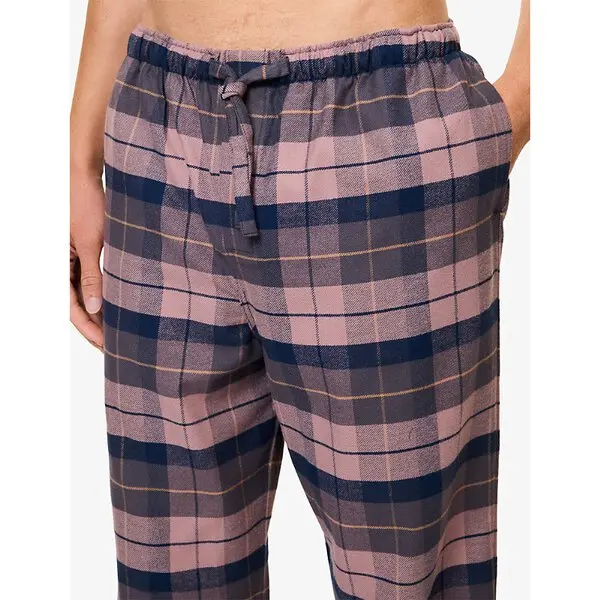 Derek Rose Kelburn Check Cotton Lounge Trousers