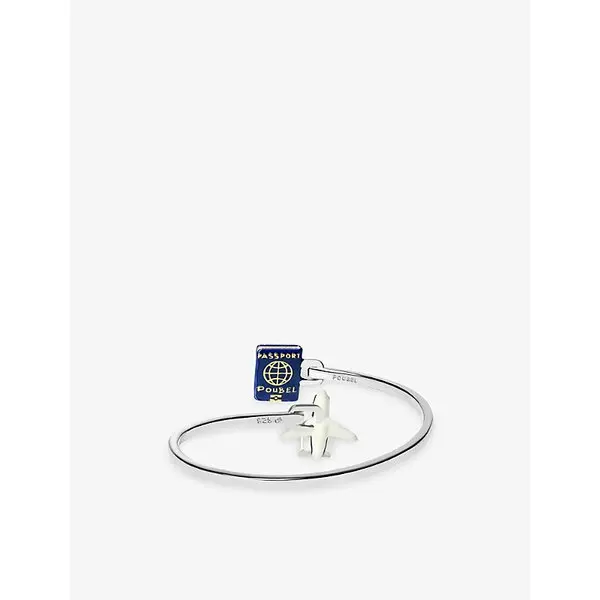 POUBEL Jet Passport Enamelled Sterling Bangle