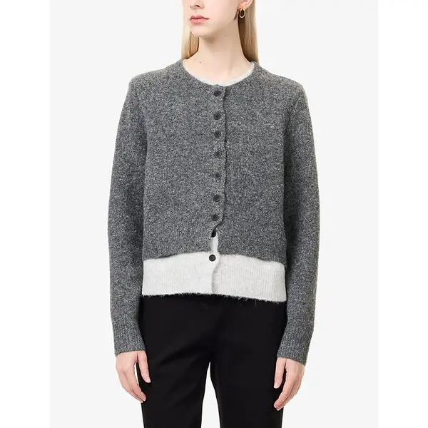 4TH & RECKLESS Terry Button Woven Knit Cardigan