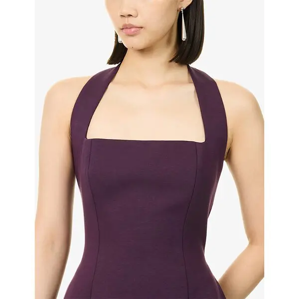 Oddmuse Halter Skater-flare Jersey Midi Dress
