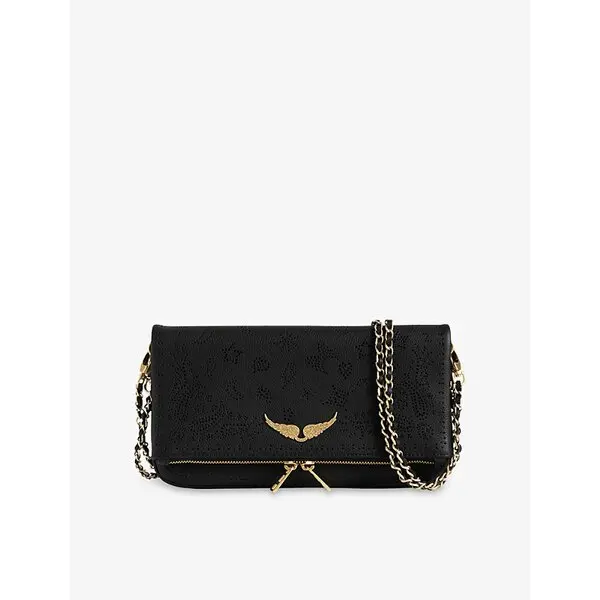 Zadig&Voltaire Rock Perforated Leather Bag - Black