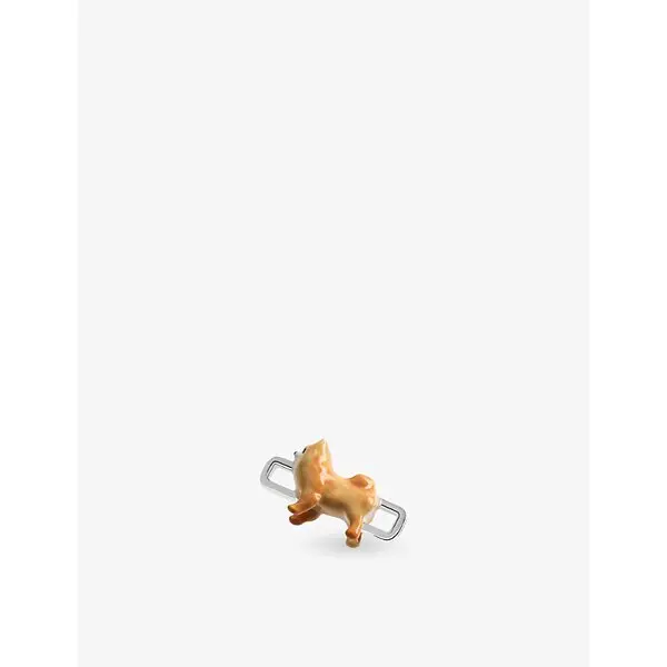 POUBEL Pomeranian Enamelled Sterling Charm