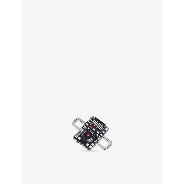 POUBEL Dj Enamelled Sterling Charm