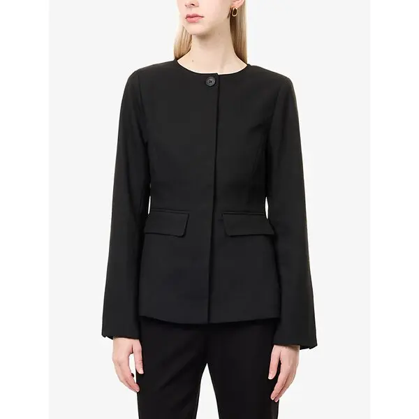 4TH & RECKLESS Mikey Collarless Woven Blazer