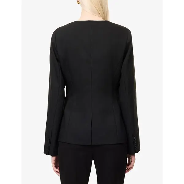 4TH & RECKLESS Mikey Collarless Woven Blazer