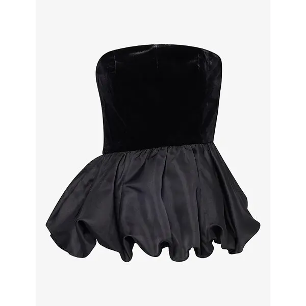 4TH & RECKLESS Luxley Velvet Peplum Top