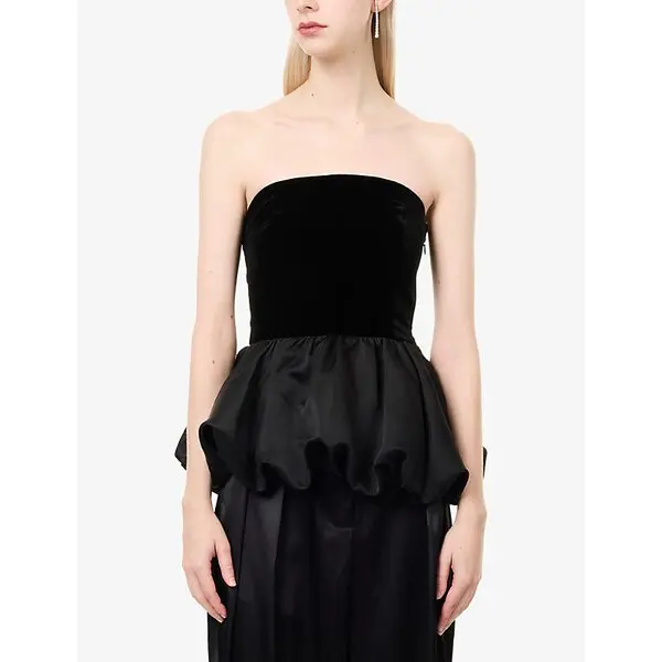 4TH & RECKLESS Luxley Velvet Peplum Top