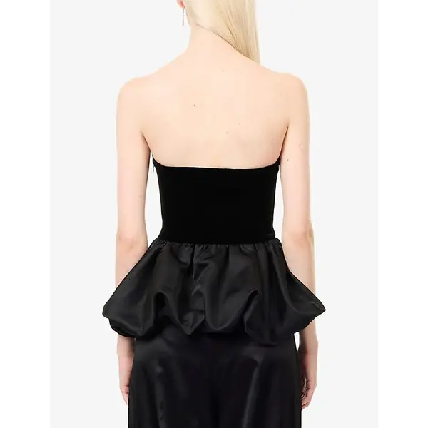4TH & RECKLESS Luxley Velvet Peplum Top