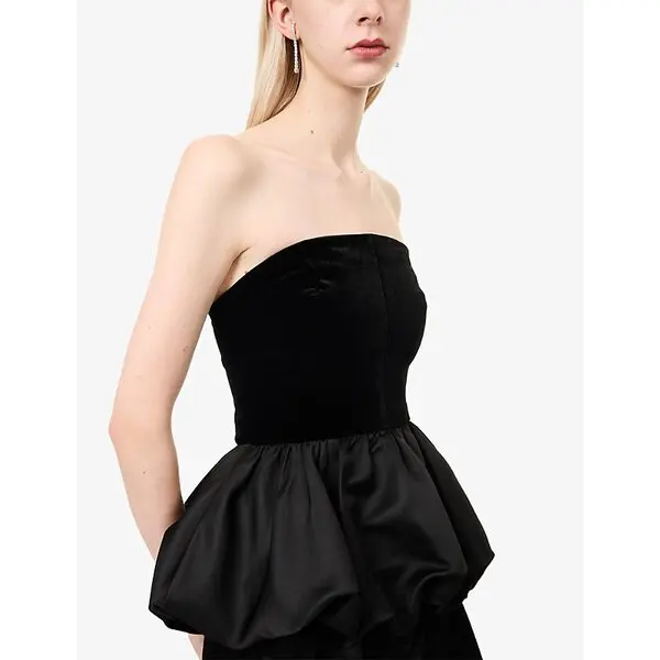 4TH & RECKLESS Luxley Velvet Peplum Top