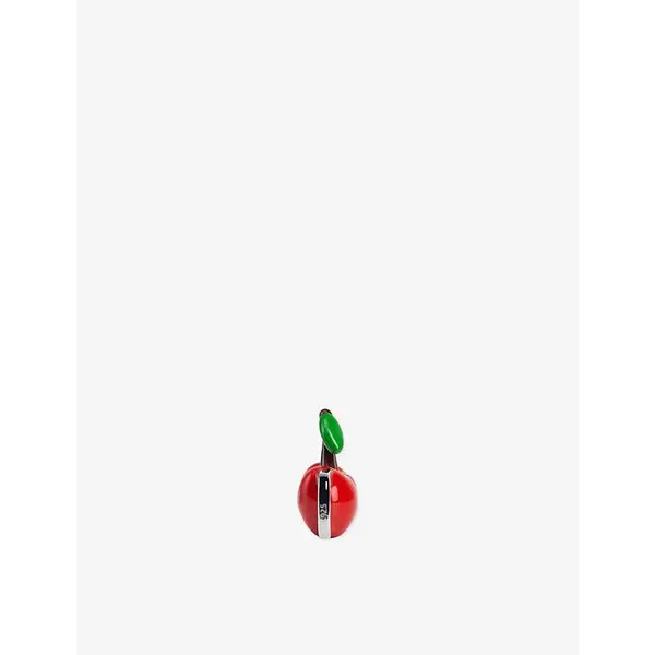 POUBEL Cherry Enamelled Sterling Charm