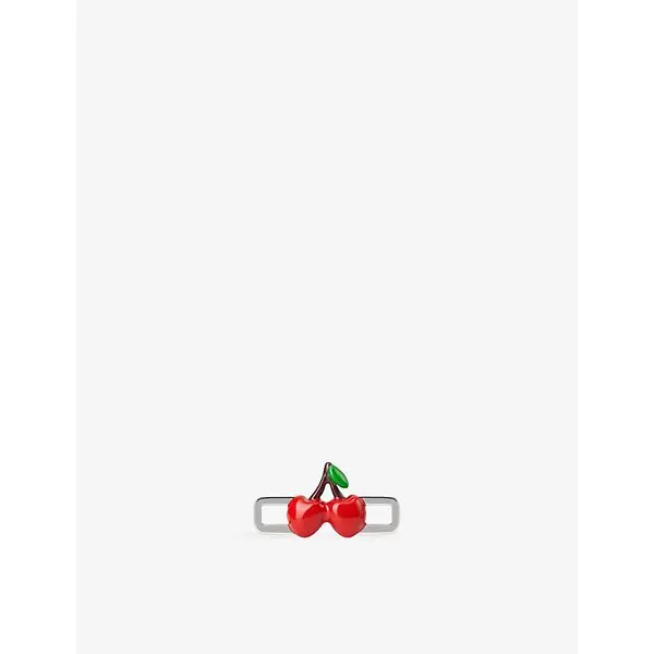 POUBEL Cherry Enamelled Sterling Charm