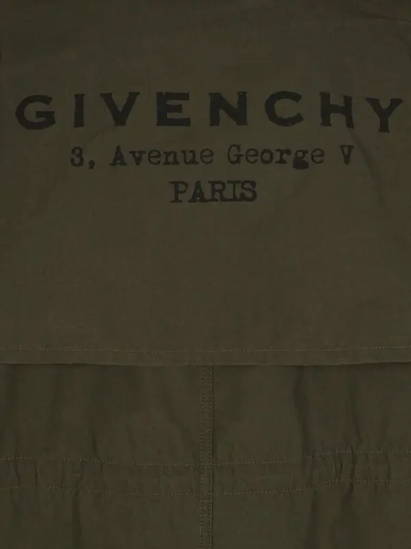 Givenchy Parka With Stamp Print - Brown