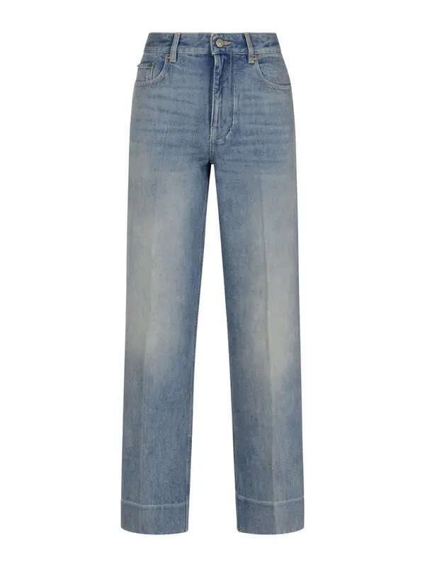 Valentino Garavani Pantalone In Denim | Solid | Denim Lav. Blu Medio - Blue