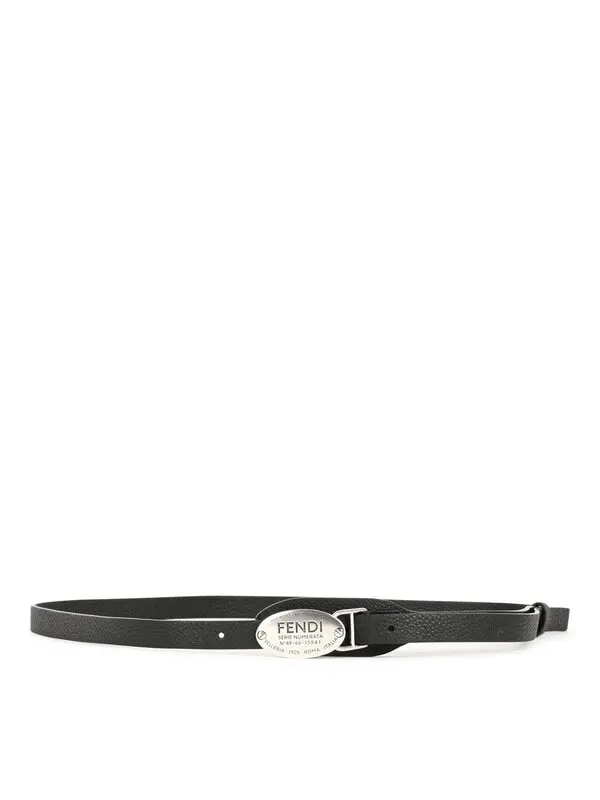 Fendi Belt 1,7 Cm Sell Fli Buc L Str - Black