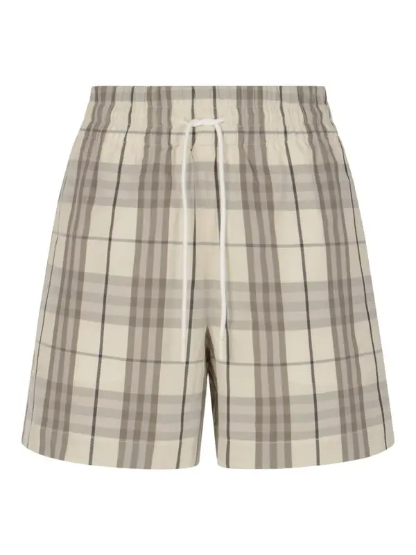 Burberry Cotton Check Shorts - Multicolor