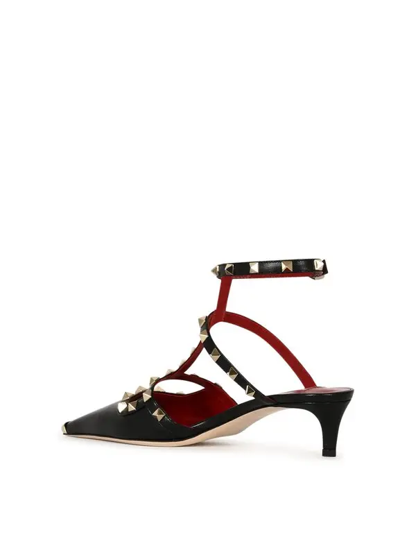 Valentino Garavani Ankle Strap | Rockstud | T. | Capretto/platinum Stud/platinum Tip