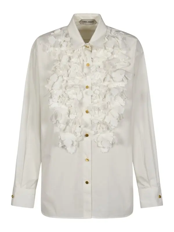 Alberta Ferretti Blouse Cotton Popeline - White