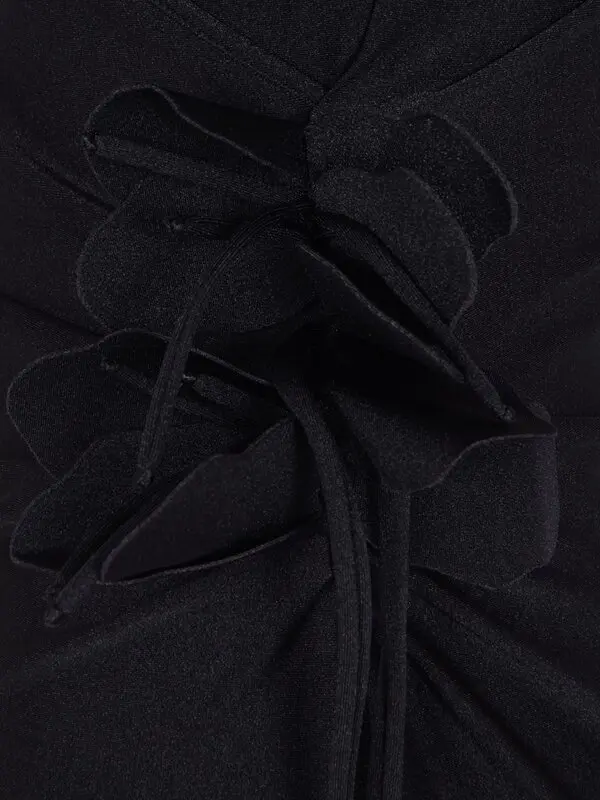 Coperni Asymmetric Mini Flower Gown