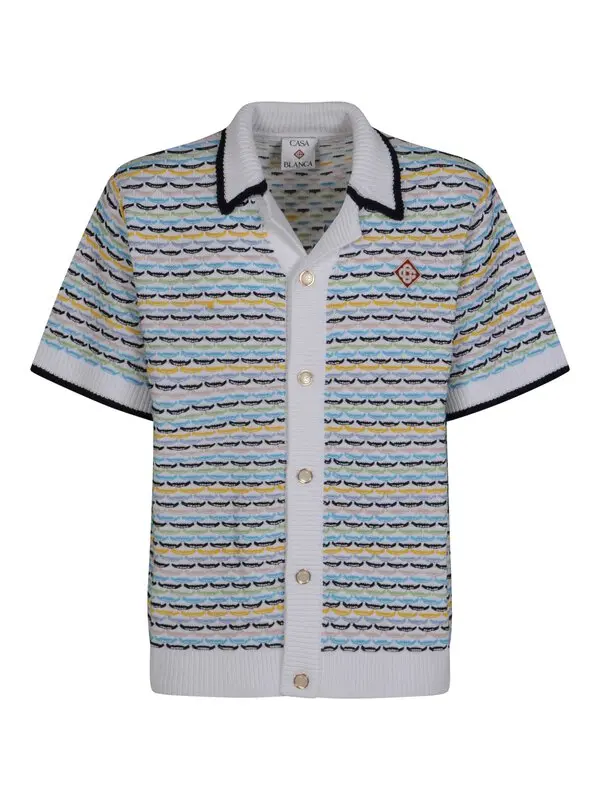 Casablanca Tuck Stitch Short Sleeve Shirt