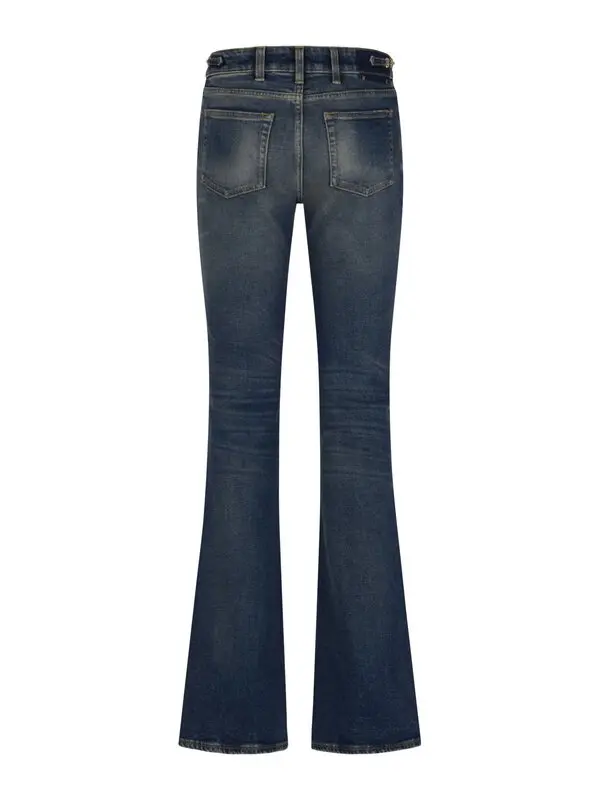 GOLDEN GOOSE Journey W's Bootcut Ophelia Cotton Denim Archive Wash Whit Chains