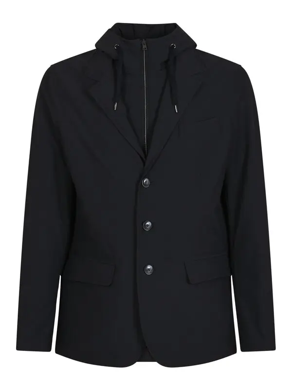 Herno Blazer Con Pettorina Liscio
