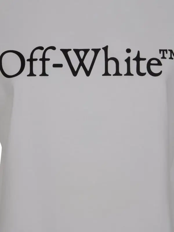 Off-White Big Logo Bookish Crop Tee - White